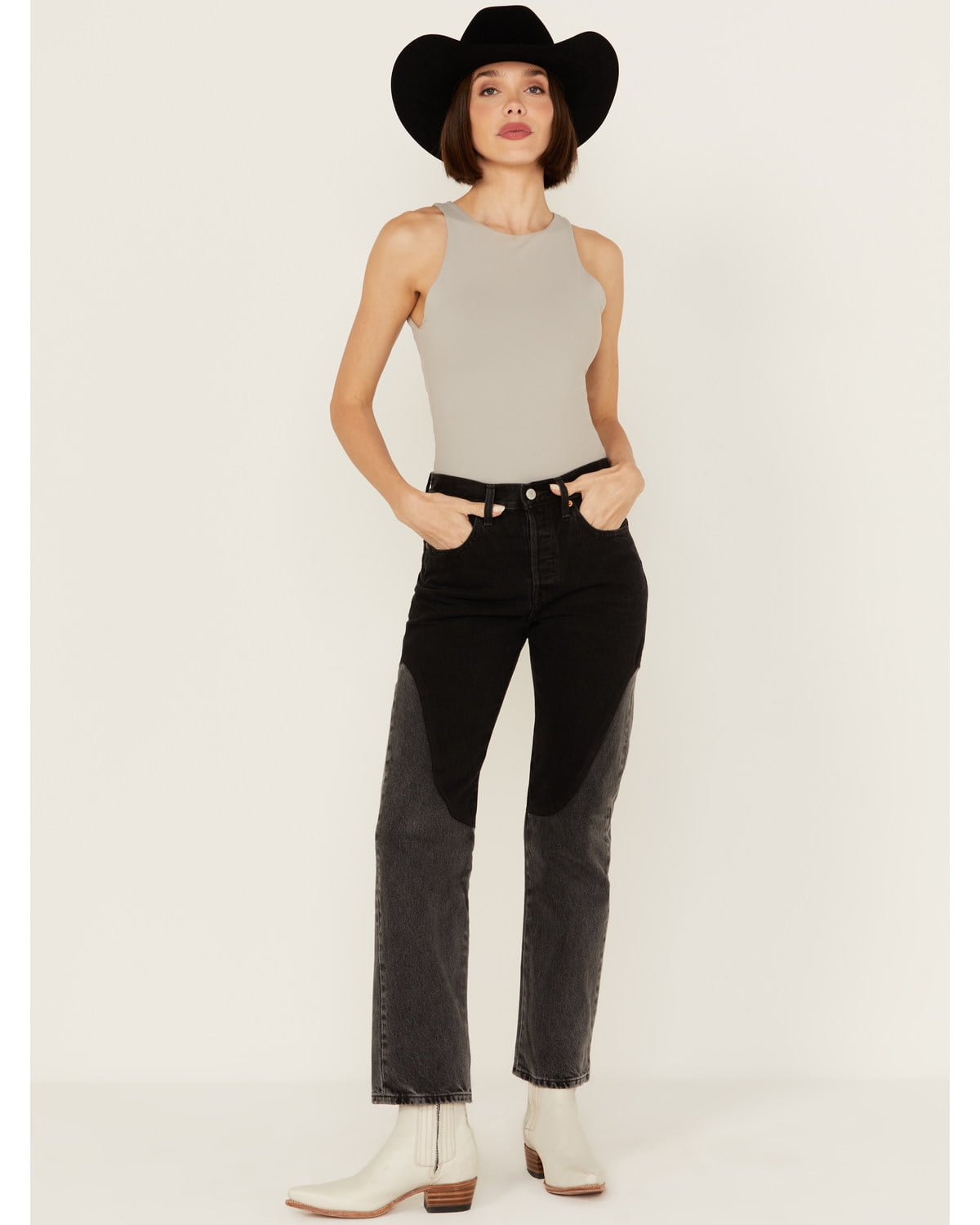 Levi's Women's Premium 501& Original Off To The Ranch High Rise Chap ...