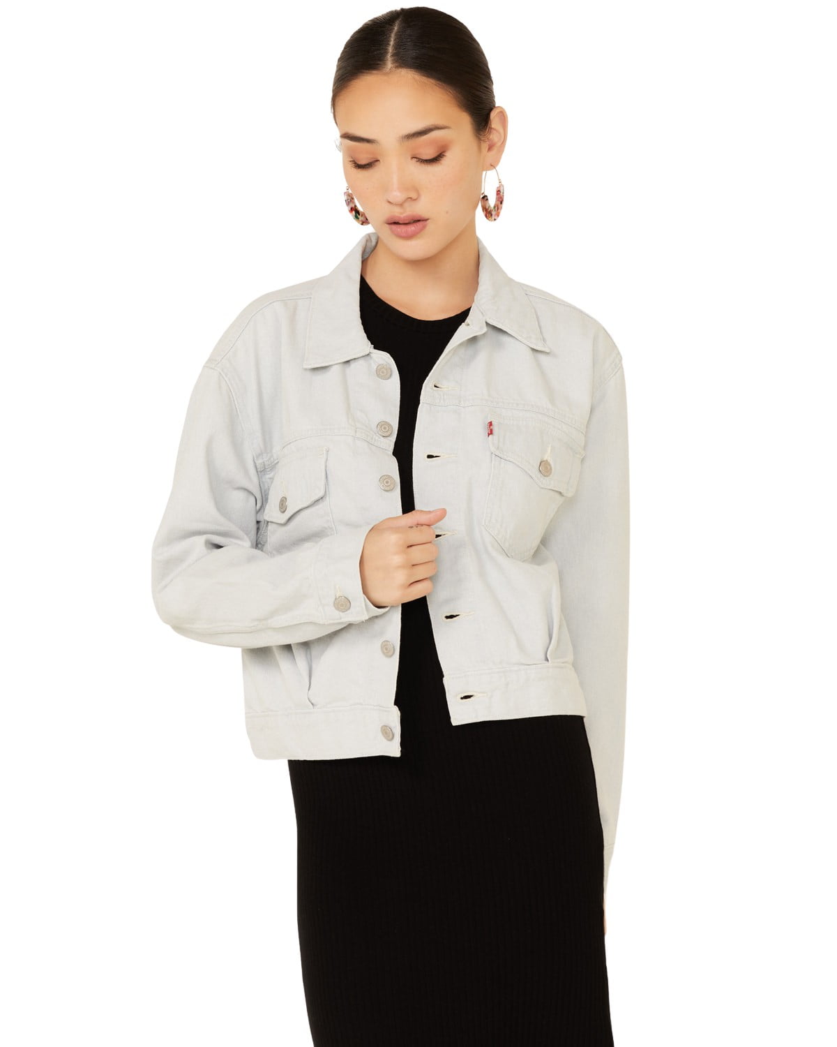 Levi's Women's Waste Not Light Wash Denim Button-Front Oversized ...