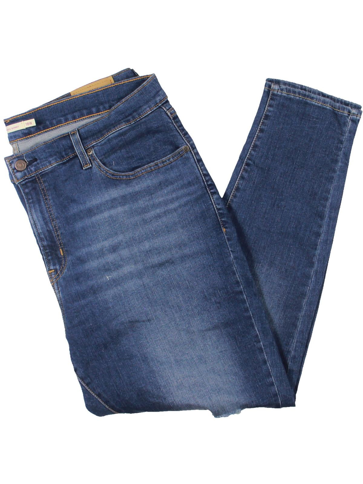 Levi's Womens Plus 721 High Rise Skinny Distressed High Rise Skinny ...