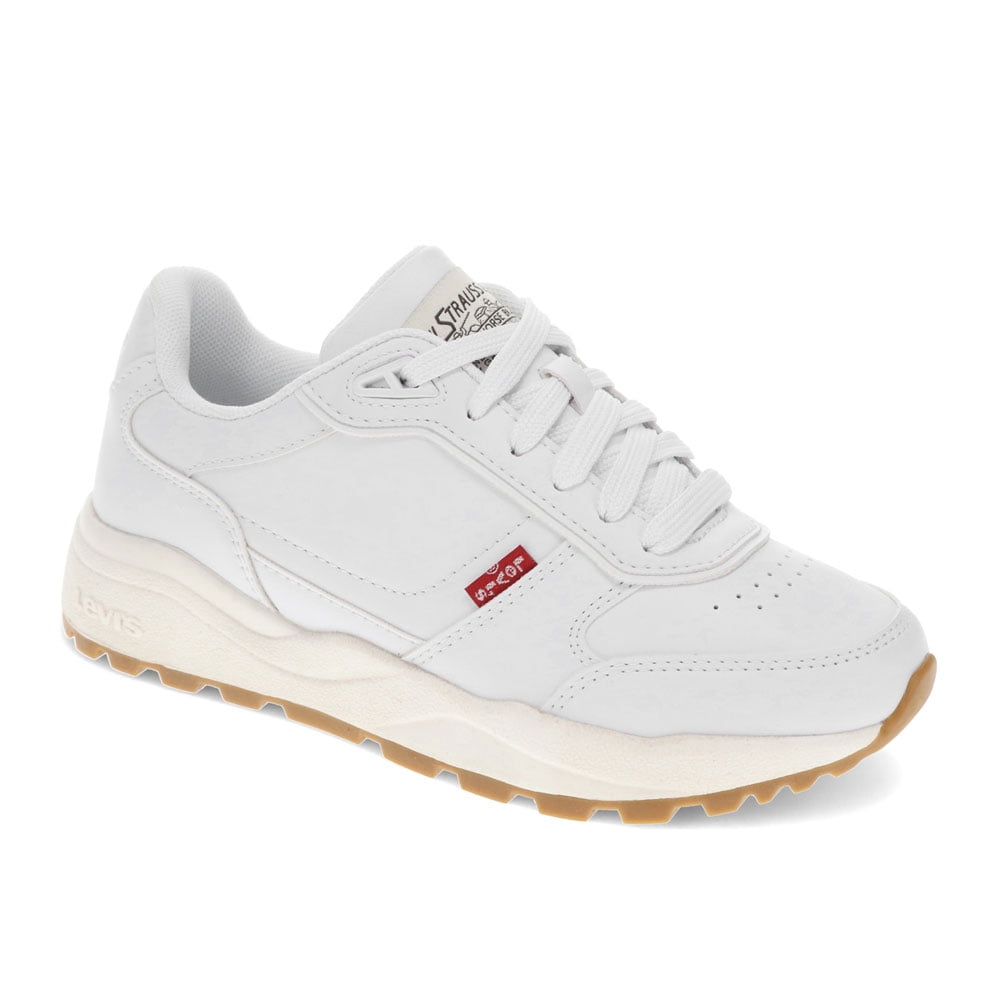 Levi's Womens Skye Synthetic Leather Casual Lace Up Sneaker Shoe ...