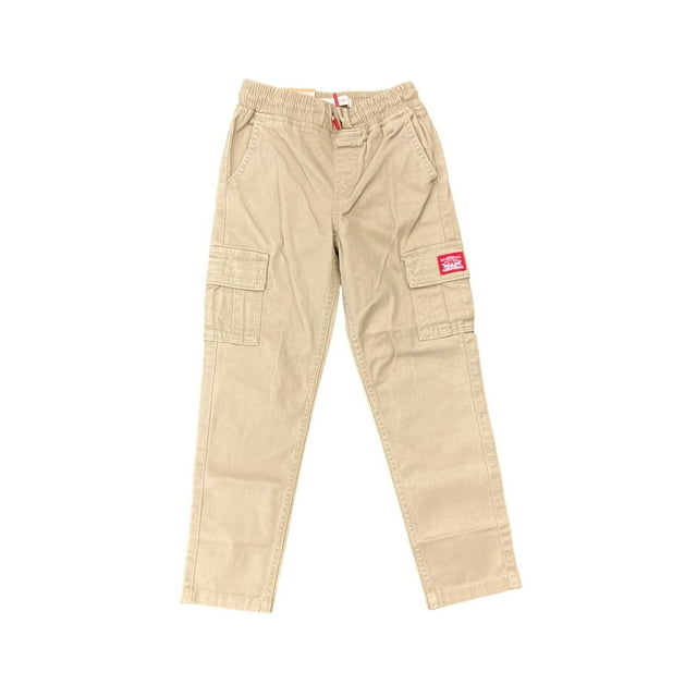 Levi's Youth Boy's Pull On Drawstring Waistband Tapered Leg Twill Cargo Pant (Harvest Gold Cargo ...