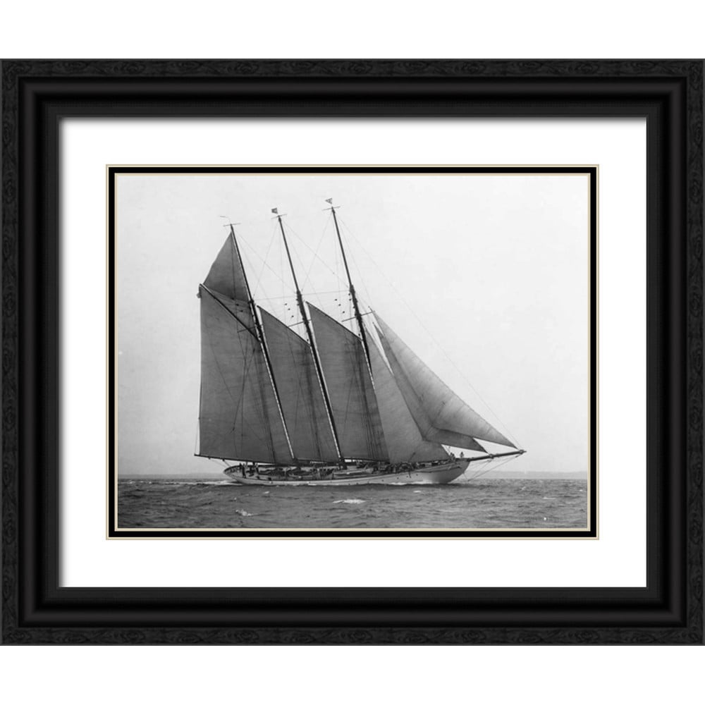Levick, Edwin 32x25 Black Ornate Wood Framed with Double Matting Museum ...