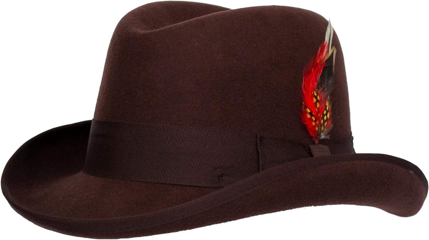 Levine Hats 9th Street Charles Firm Felt Homburg Godfather Hat 100% ...