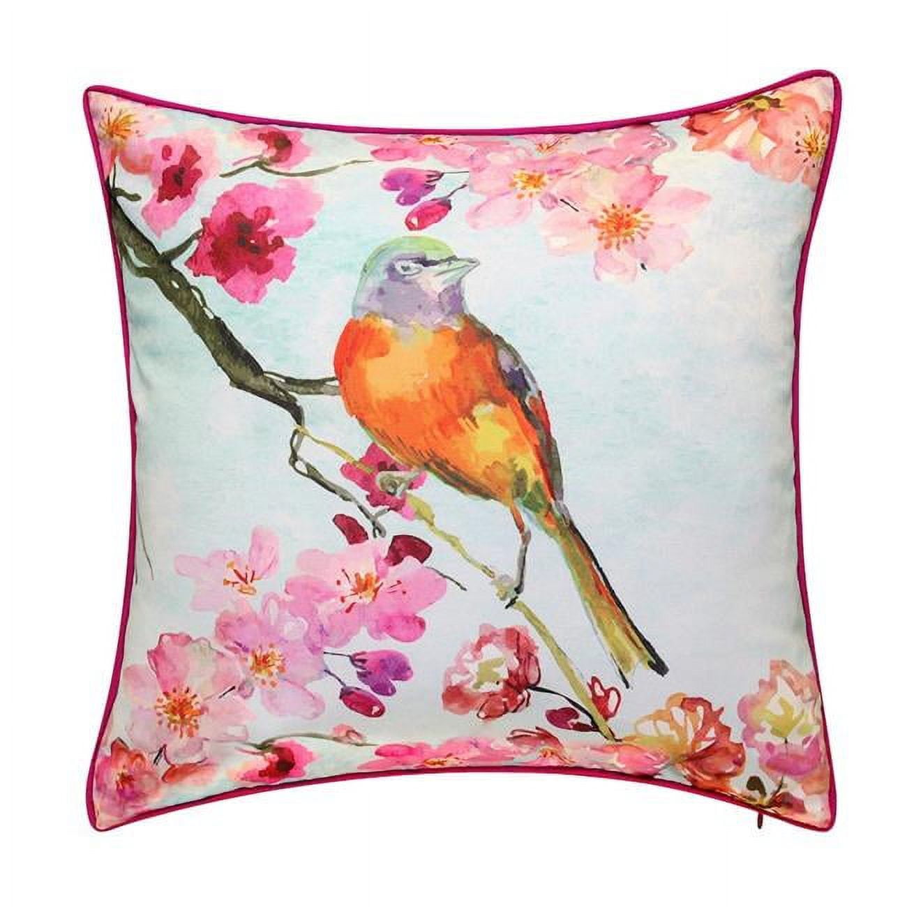 Levinsohn Textile 20 x 20 in. Edie Home Reversible Birds Indoor ...