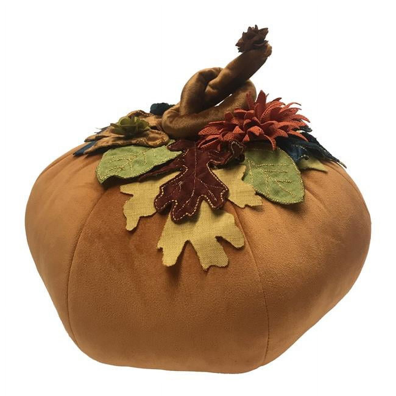 Levinsohn Textile Edie & Home Harvest Velvet Pumpkin with Embroidered ...