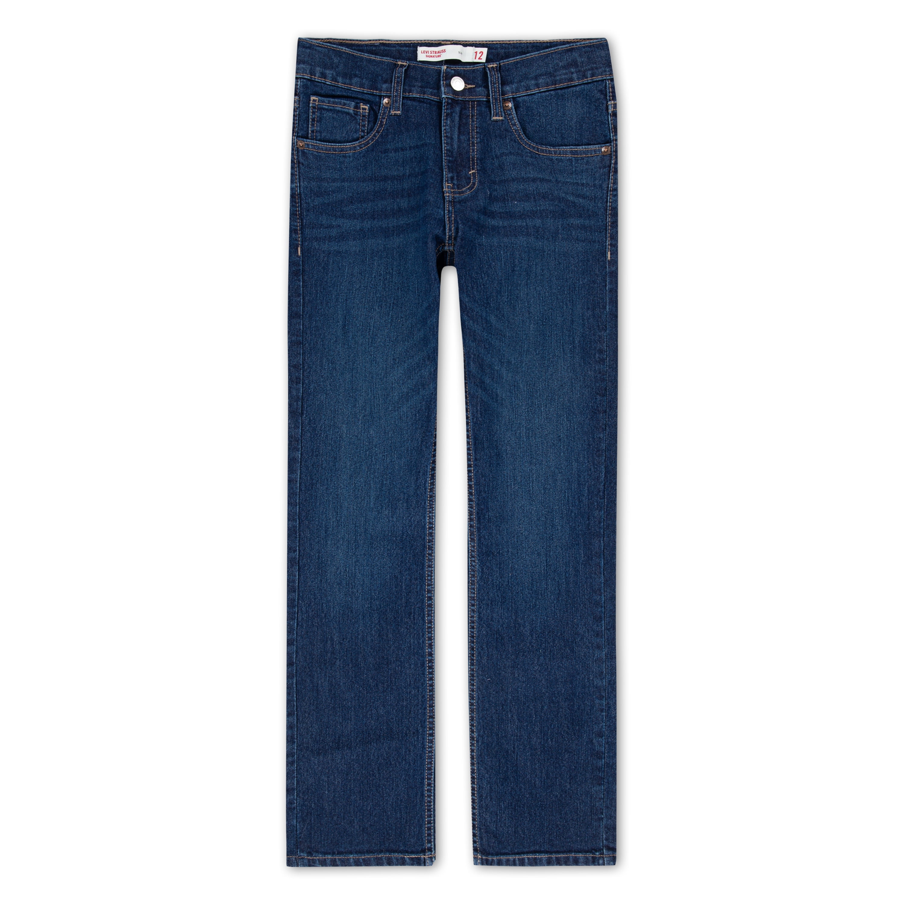 Levi Strauss Signature Boys Slim Denim Jeans with Adjustable Waistband ...