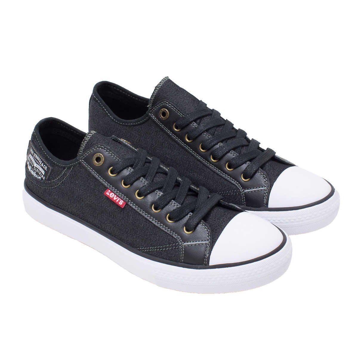 Levis Boys Stan Buck Fashion Sneaker (Black Denim, 3) - Walmart.com