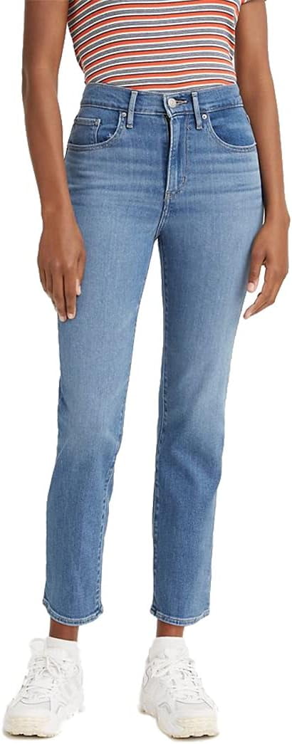 Levis Women's 724 High Rise Cropped Jeans (Light Blue, 10/30) - Walmart.com