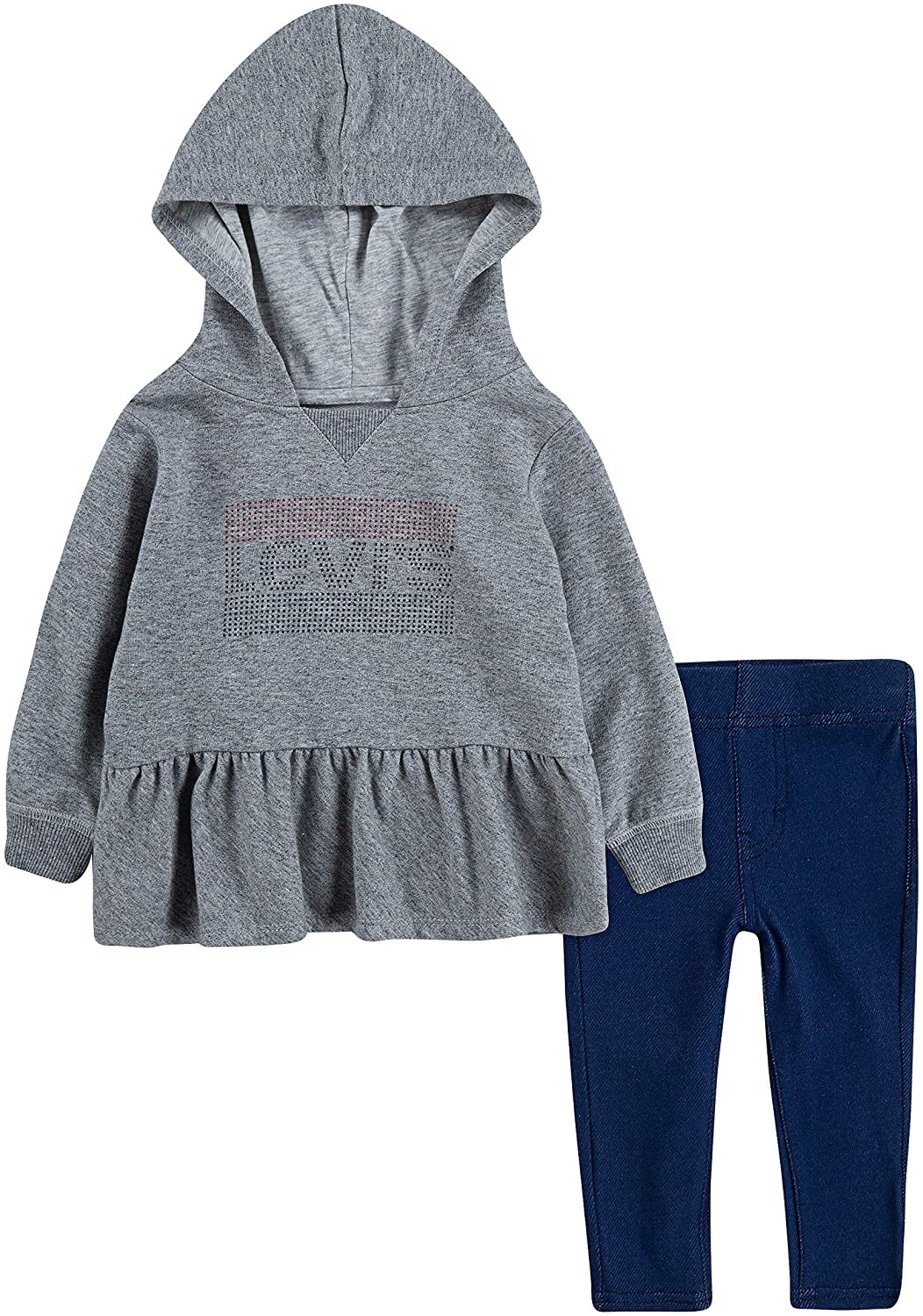 Levis baby-girls Hoodie and Leggings 2-piece Outfit Set 24 Months Light ...