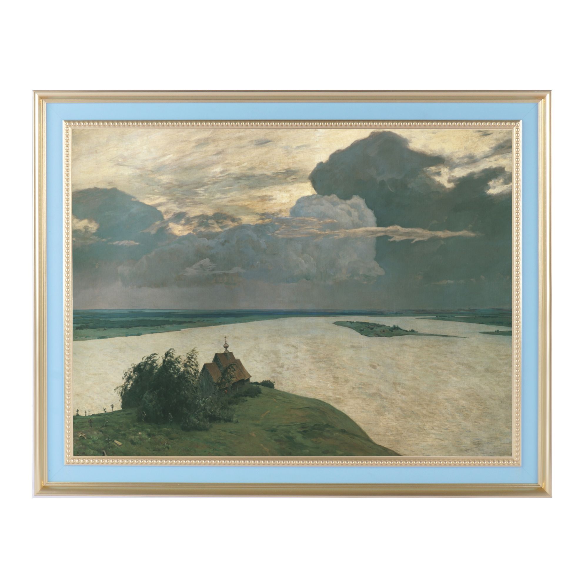 Levitan Canvas Wall Art-Vintage Poetic Landscape Art with Pine Wood ...
