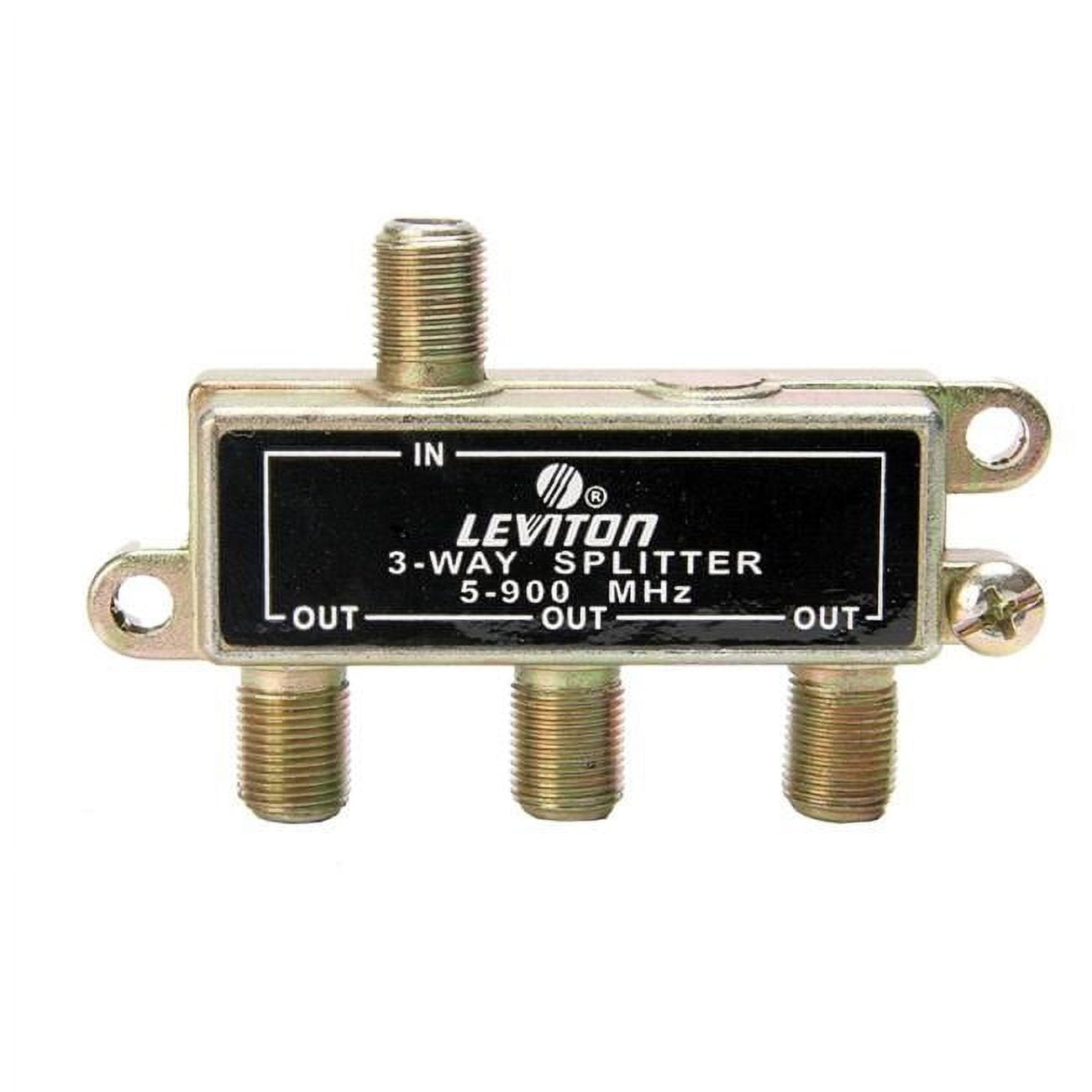 Leviton 000-40987-002 2.9" Gold Plated 3-Way Coax Splitter - Walmart.com