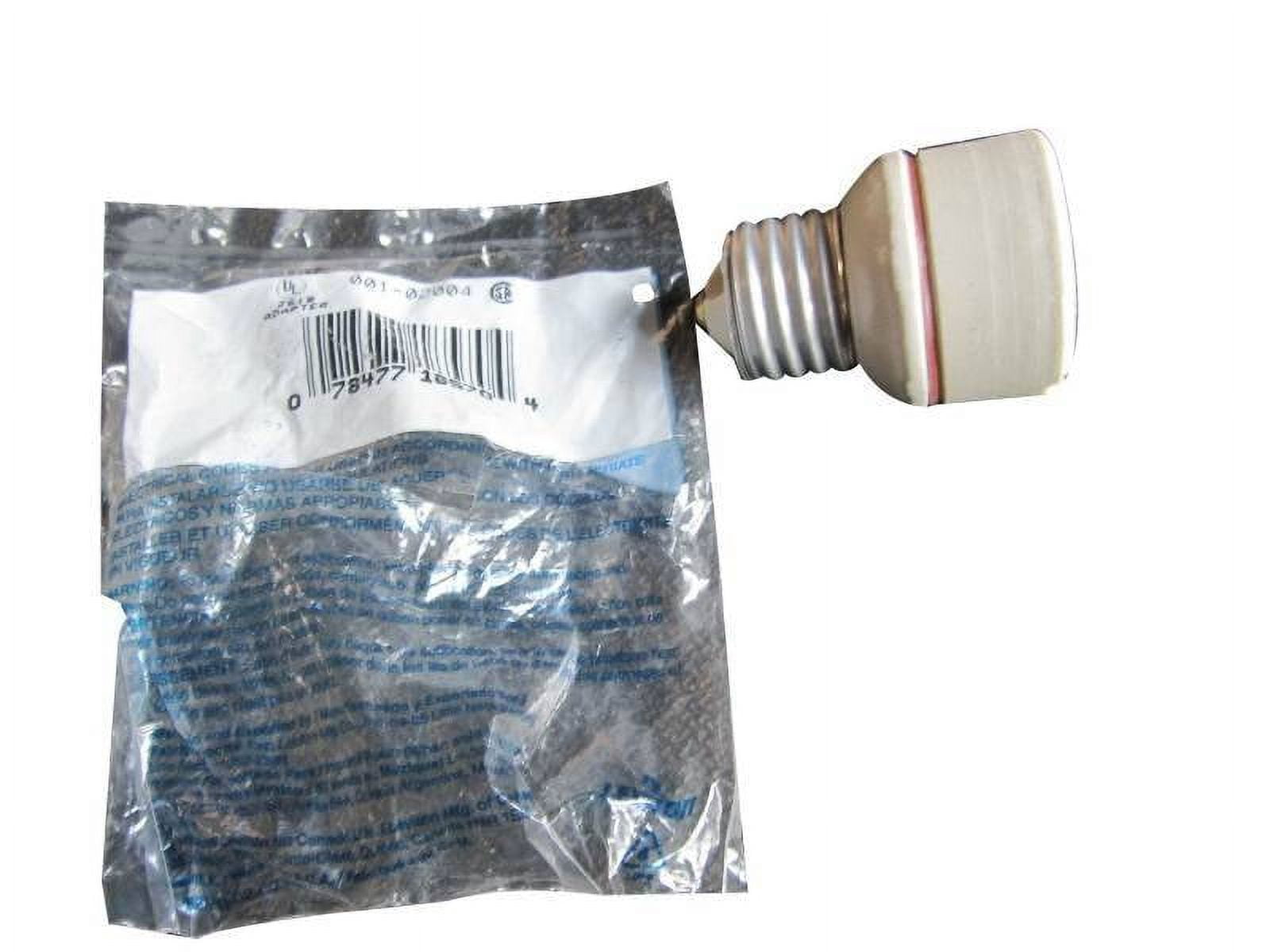 Leviton 001-02004-000 Adapter, 660 W, Aluminum/Glazed Porcelain, White ...