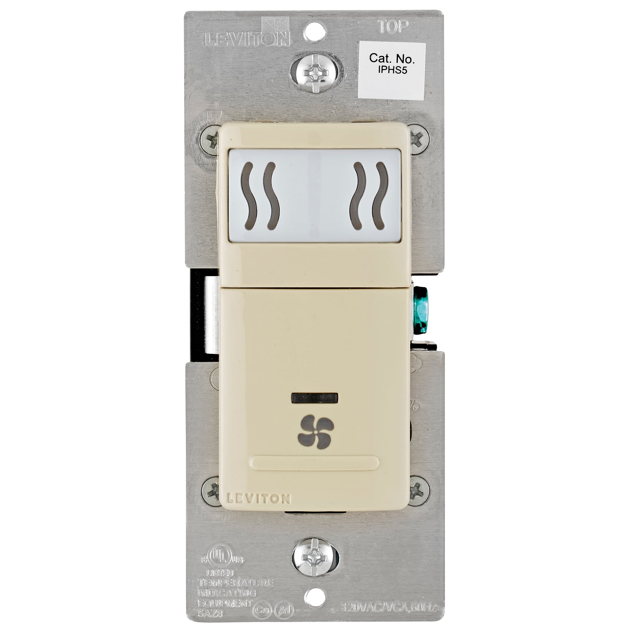 Leviton 001-IPHS5-1LI 120V Ivory Humidity Sensor And Fan Control ...