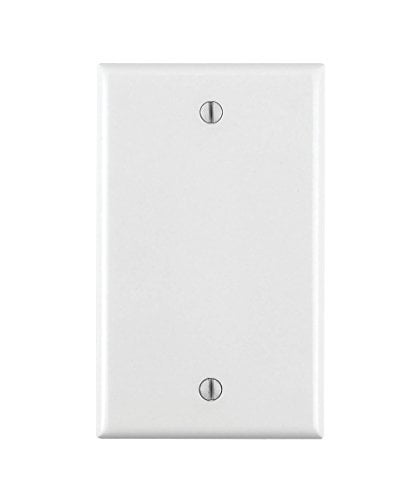 Leviton Blank Wall Plate 1-Gang Modern Nylon - White - Pack of 10 ...
