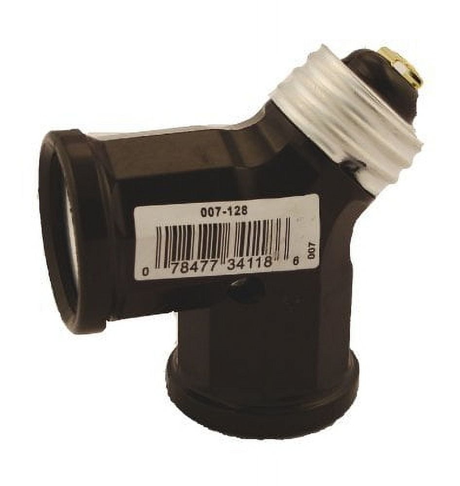 Leviton 128 15 Amp, 660 Watt, 250 Volt, Twin Light Socket Adapter ...