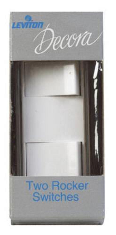 Leviton Decora Dual Rocker Switch, 15A 120V, White Duplex, Commercial ...