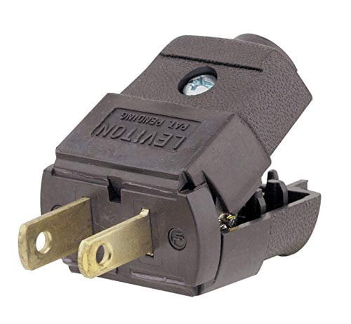 Leviton 035-00101-2BP Light Duty Polarized Electrical Plug, No Size ...