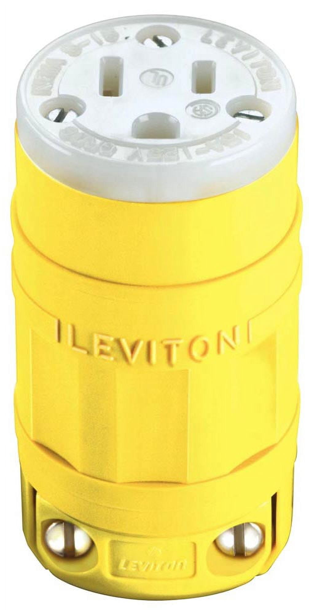Leviton 065-01547 15 Amp Yellow Industrial Grade Straight Blade ...