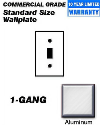 Leviton Satin ALUMINUM Toggle Switch Cover Wallplate Switchplate 83001 ...