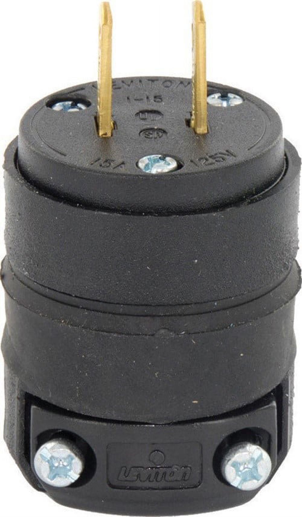 Leviton 115PR 000-000 Heavy Duty Non-Polarized Electrical Plug, 125 V ...