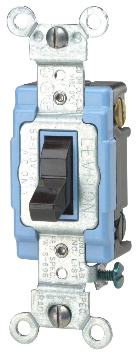 Leviton 1203-2 3-Way Toggle Light Switch, Extra Heavy Duty ...