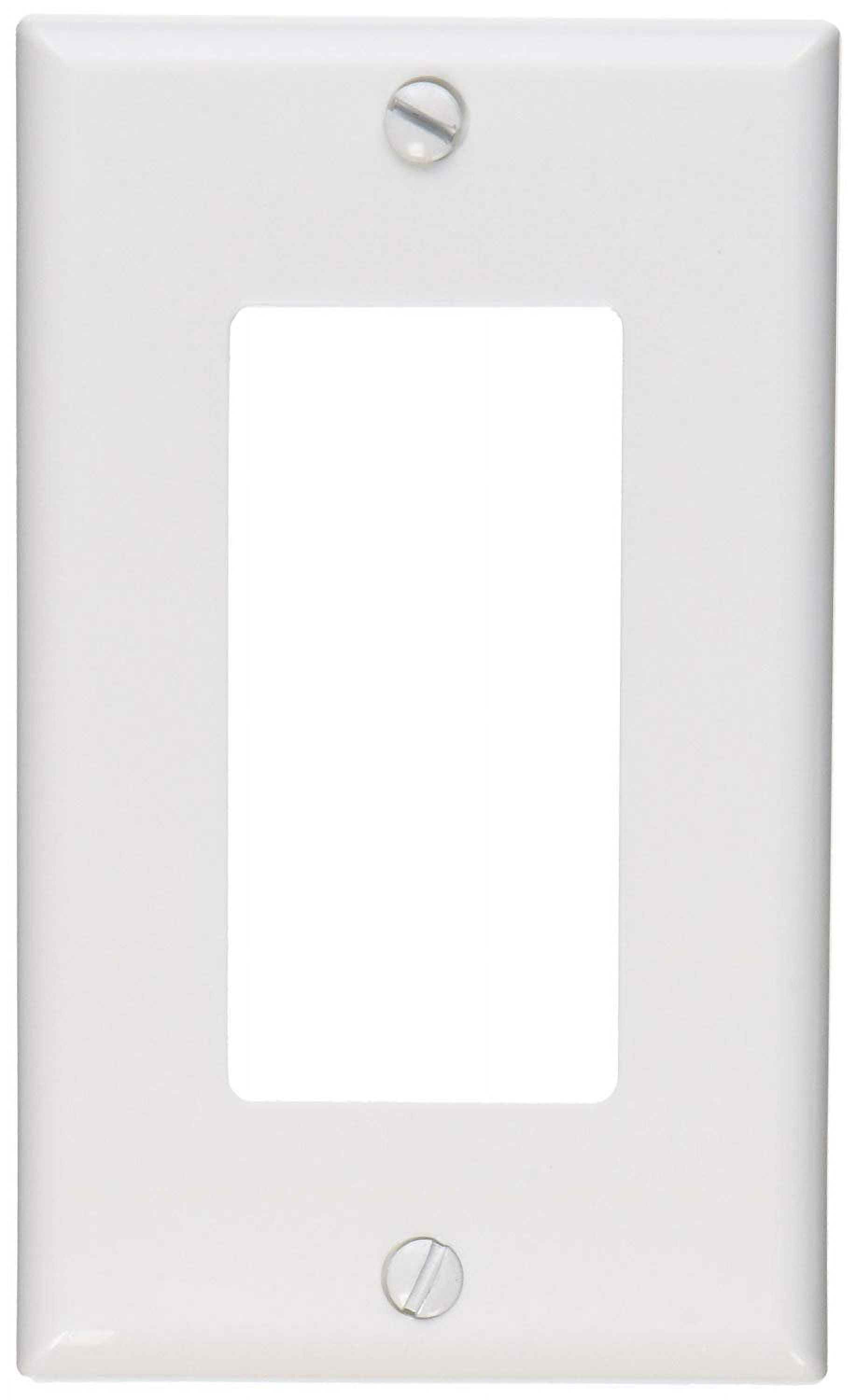 Leviton 122-80401-0NW Wallplate, 4-1/2 in L, 2-3/4 in W, 1 -Gang, Nylon ...