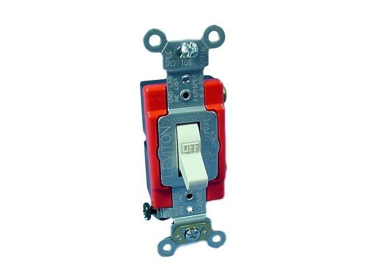 Leviton 1221-2A Single Pole Toggle Light Switch, Industrial ...