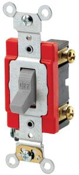 Leviton 1221-2GY 20A 120/277V Toggle 1-Pole AC Quiet Switch Spec Grade ...