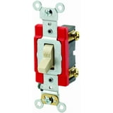 Leviton 1221-2I 20A 120/277V, Toggle Single-Pole Ac Quiet Switch Self ...