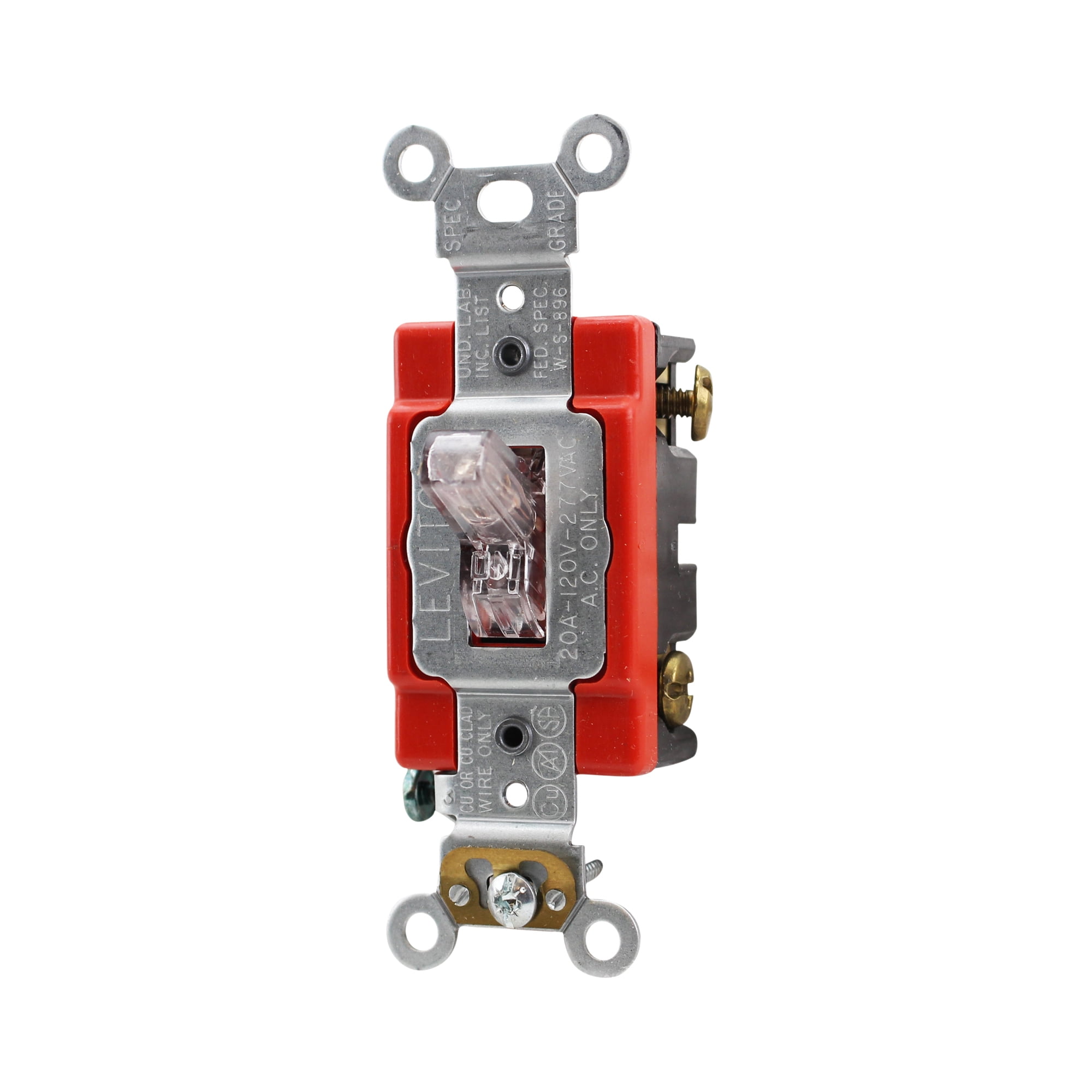 Leviton 1221-LHC 20-Amp, 120 Volt, Toggle Lighted Handle, Illuminated ...