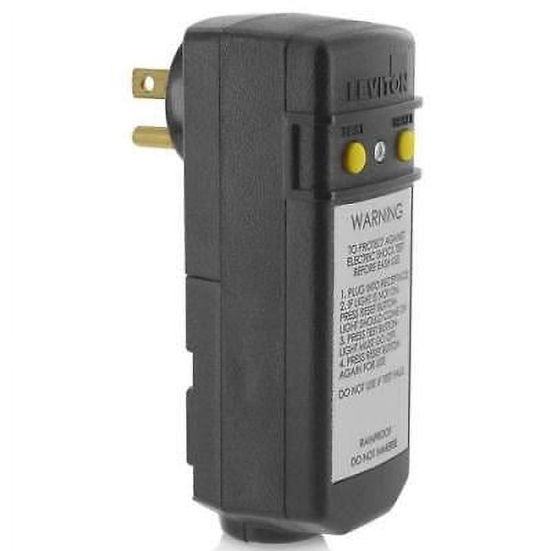 Free Shipping! Leviton 15 Amp Right Angle Plug-In GFCI, Black - Walmart ...