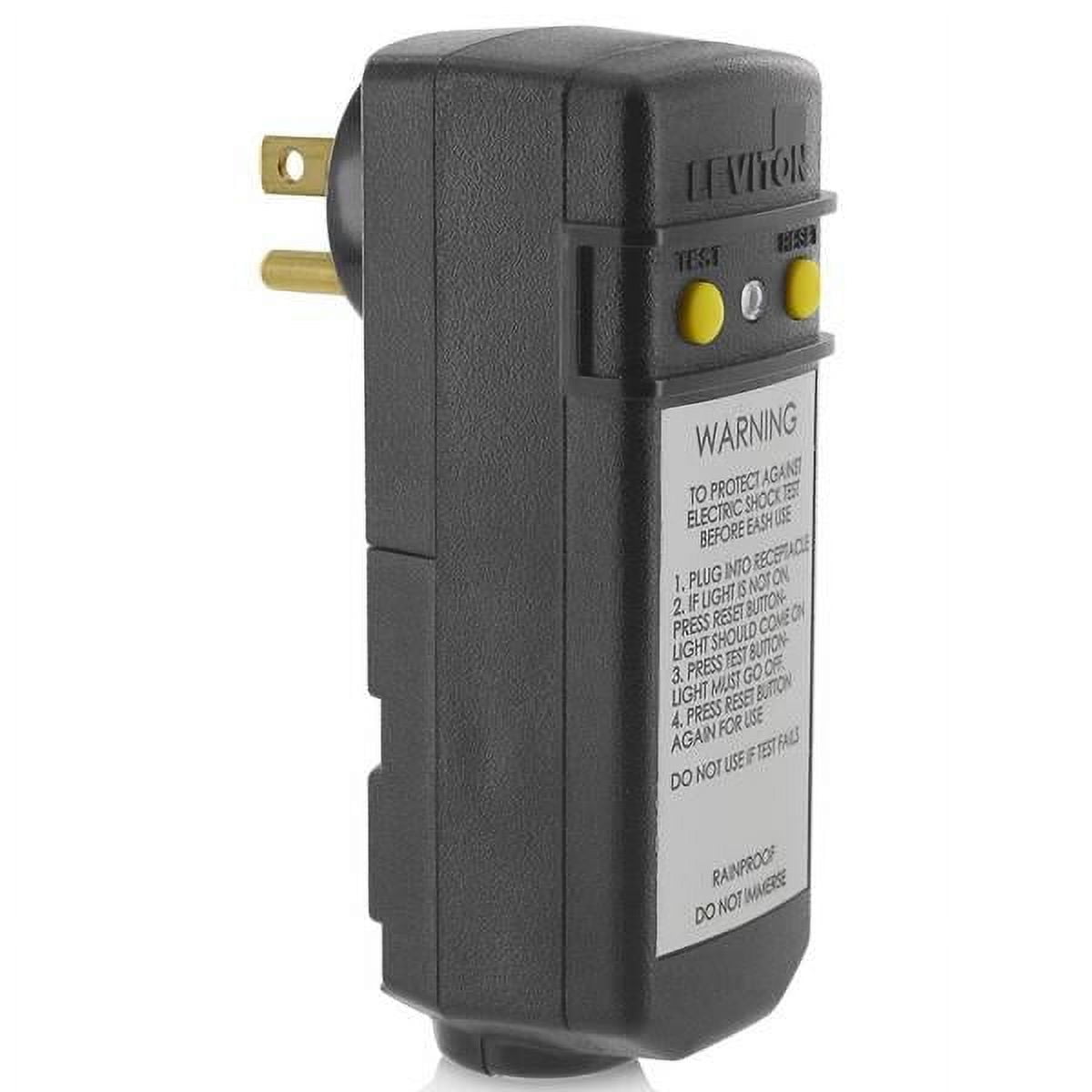 Leviton 15 Amp Right Angle Plug-In GFCI, Black - Walmart.com