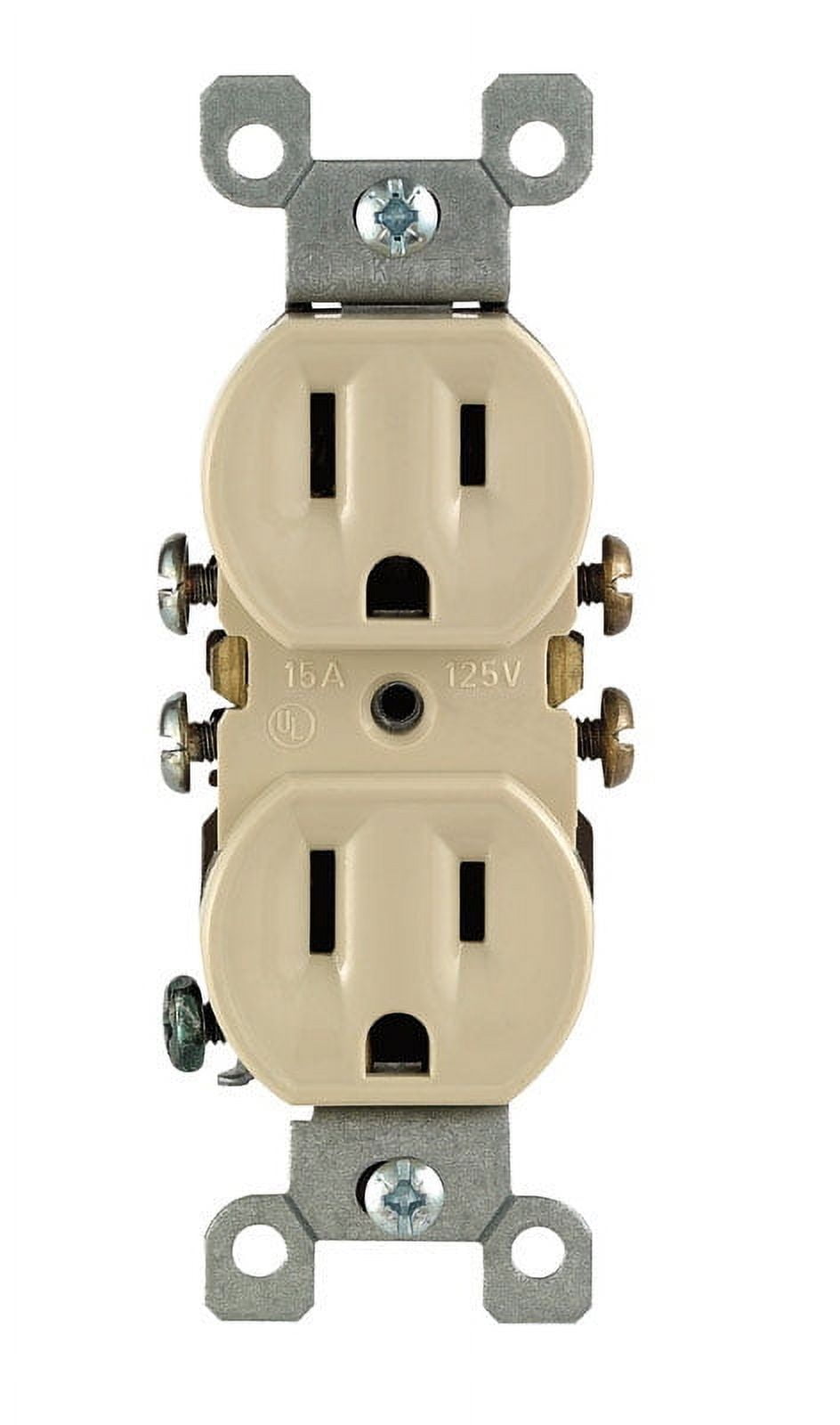 Leviton 15 amps 125 V Duplex Ivory Outlet 5-15R 1 pk - Walmart.com