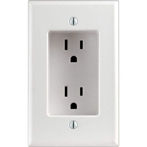 Leviton 15 amps 125 V Duplex White Outlet 5-15R 1 pk - Walmart Business ...