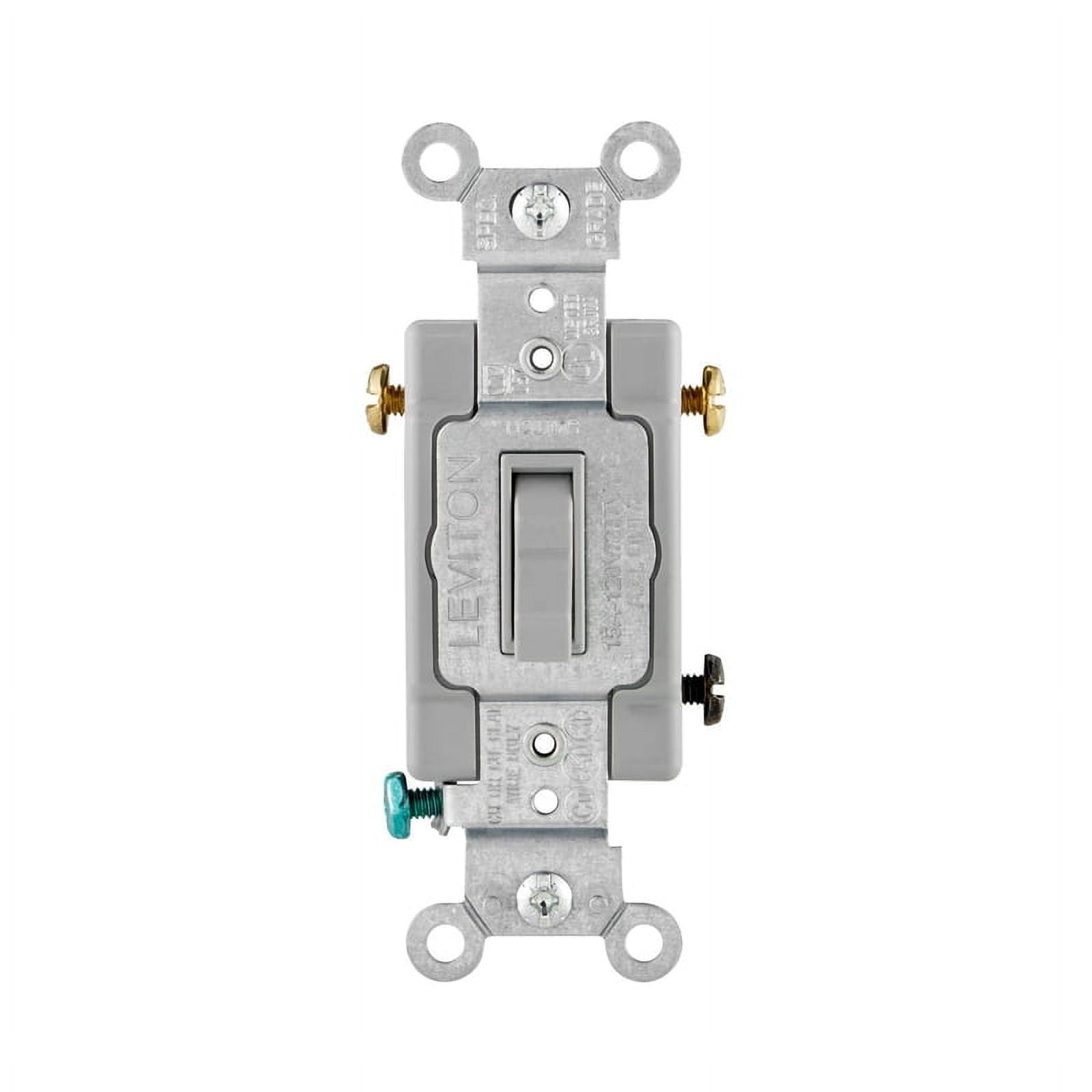 Leviton 15 amps Three Pole Toggle AC Quiet Switch Gray 1 pk - Walmart.com