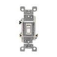 Leviton 15 amps Three Pole Toggle Switch White 1 pk (Pack of 10 ...
