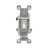 Leviton 15 amps Three Pole Toggle Switch White 1 pk (Pack of 10 ...