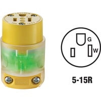 Leviton 15A 125V 3-Wire 2-Pole Illuminated Cord Connector - Walmart.com