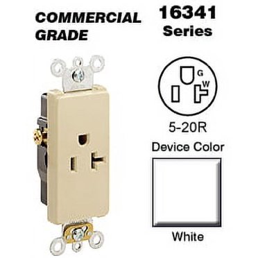 Leviton 5050 Single-Surface Replacement Range Receptacle, 3 Wire ...