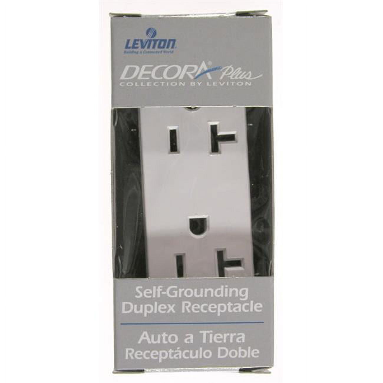 Leviton 16352-0WS Decorative Outlet Duplex Receptacle, 20 Amp, 125 ...