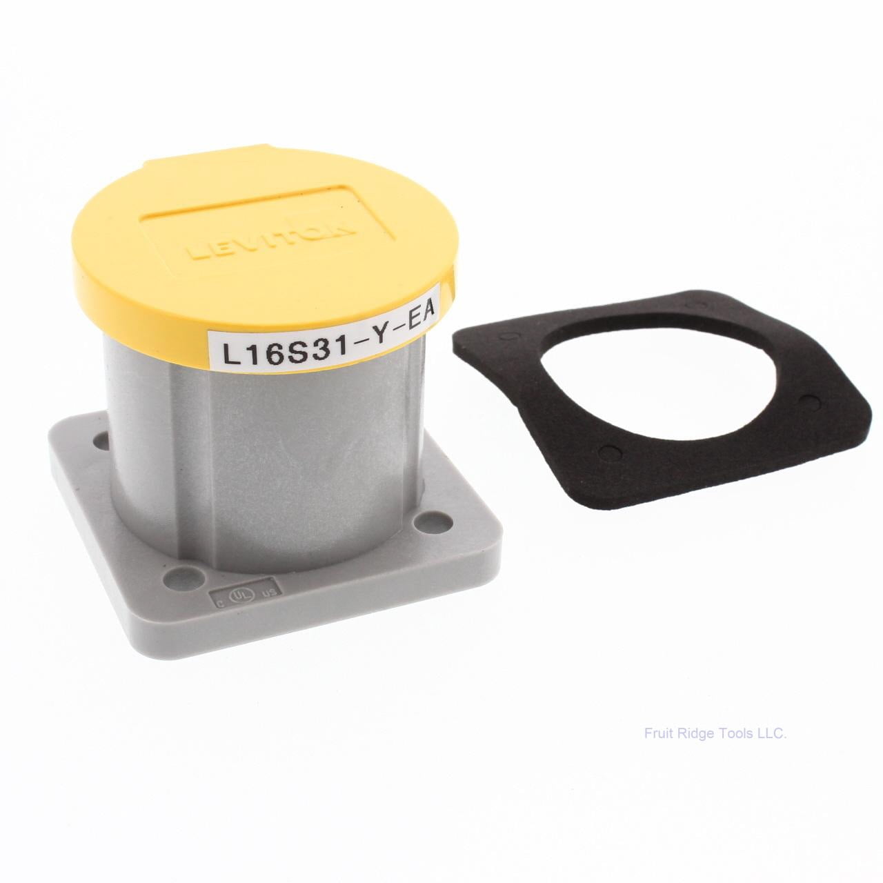 Leviton 16S31-Y Yellow 16 Series Cam-Type Panel Receptacle NEMA 3R ...