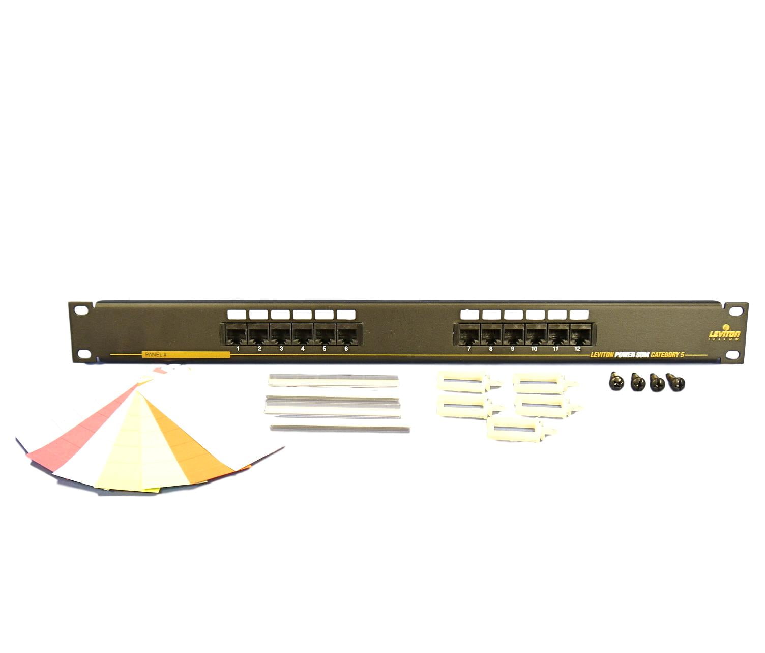 Leviton 19" Cat 5 12-Port Type T568A Wiring Patch Panel Rack Mount ...