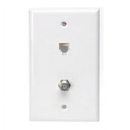 Ivory 6-Wire Phone Jack Telephone Wall Plate 40238-I - Walmart.com