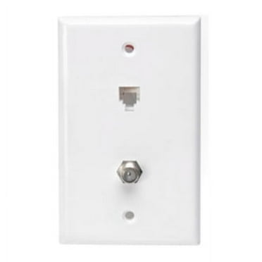 Leviton 40807-B2I 8 Port Quickport Wall Plate with 4 Angled Ports ...