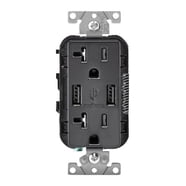 Leviton R02-T5632-0BW 15 Amp White USB & Receptacle Combination Outlet ...