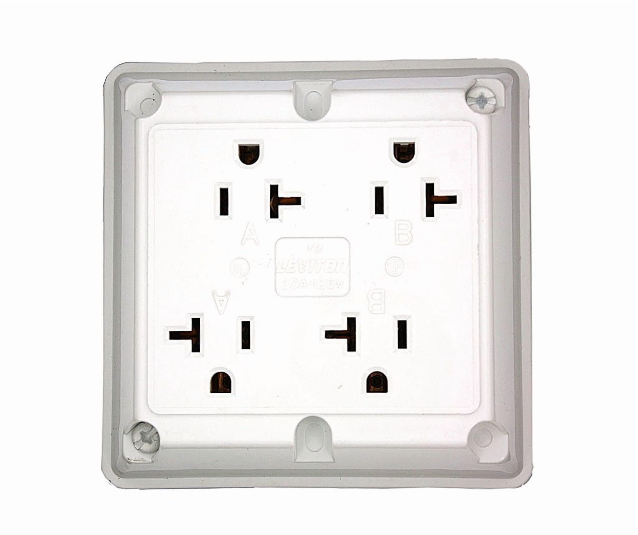 Leviton 20 Amp, 125 Volt, Industrial Series Extra Heavy Duty Grade, 4 ...