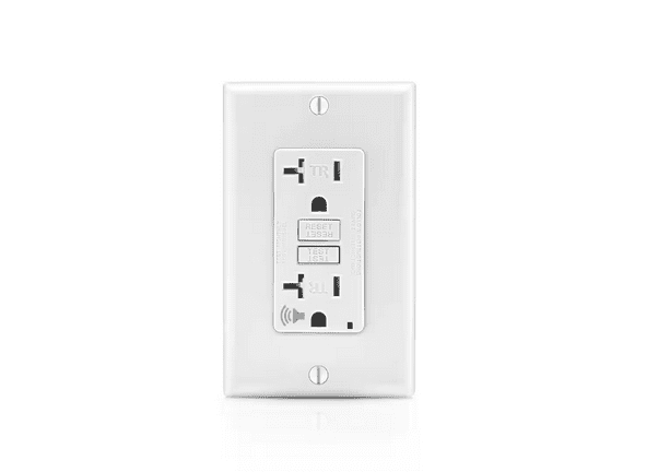 Leviton 20 Amp SmartlockPro Self-Test Slim GFCI Outlet with Audible ...