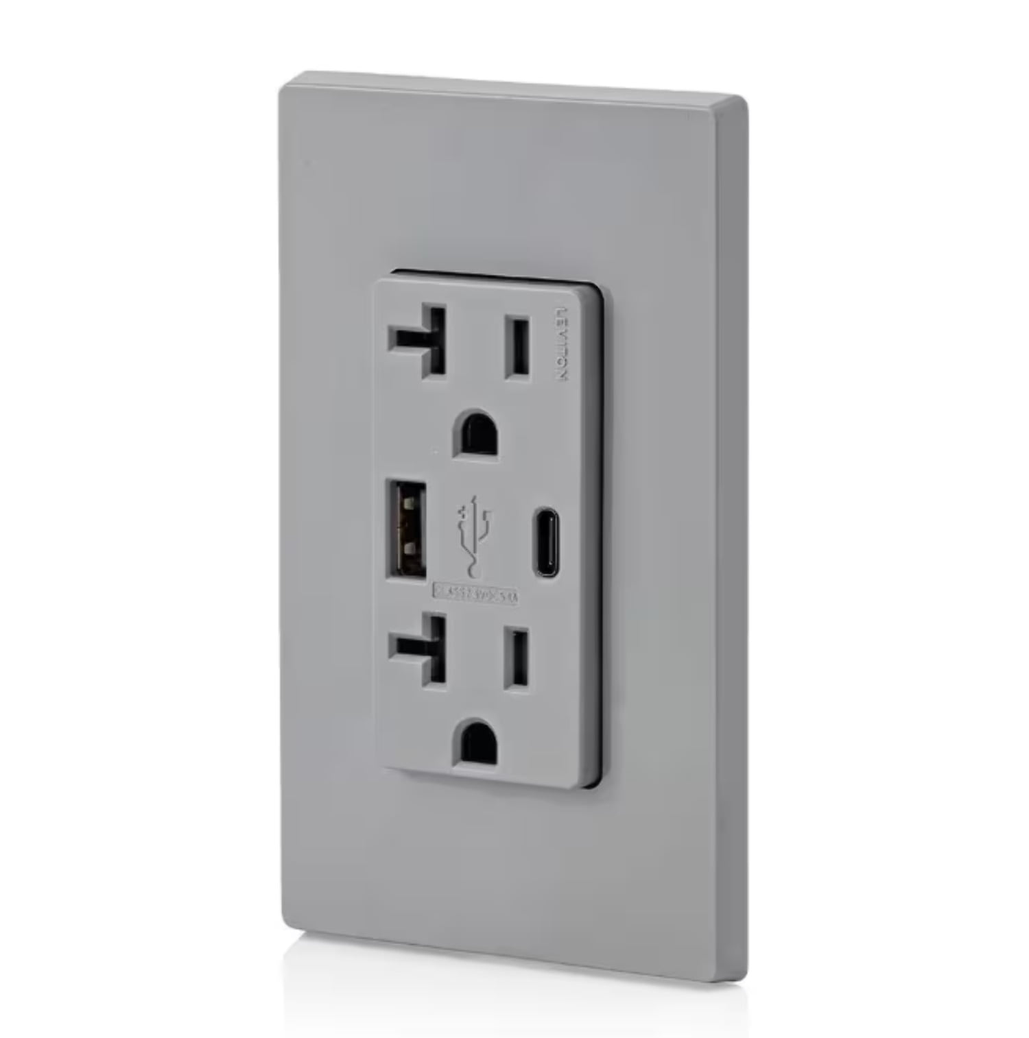 Leviton 20 Amp Type A and Type-C USB Charger/Tamper Resistant ...