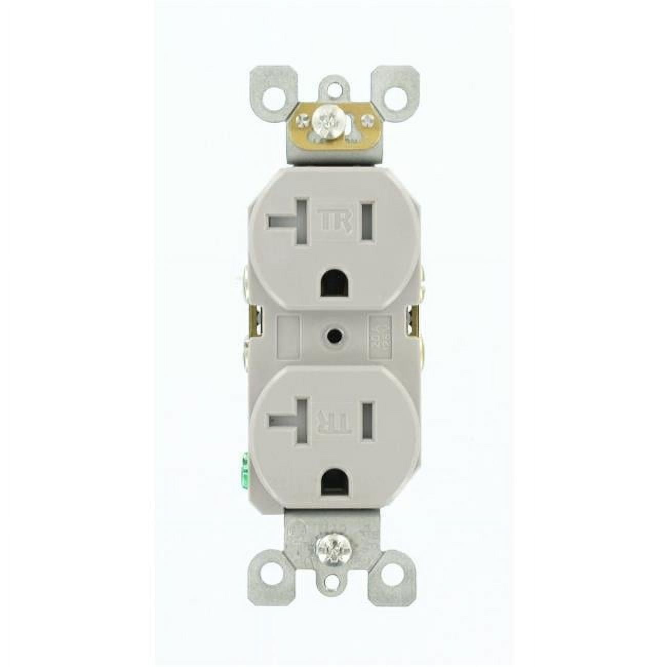 Leviton 20 amps 125 volt Duplex Gray Outlet 5-20R 1 pk - Walmart.com