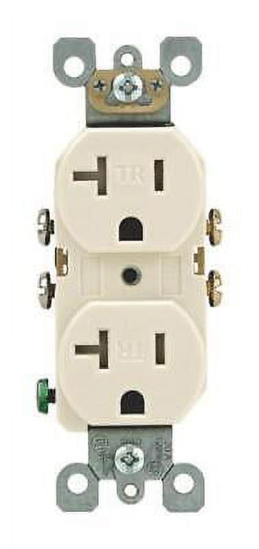 Leviton 20 amps 125 V Duplex Light Almond Tamper Resistant Outlet 5-20R ...